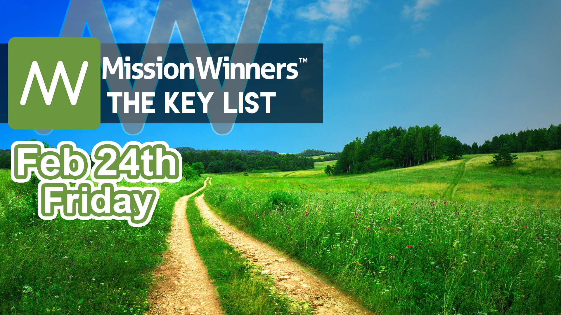 Key List™ Friday Oct 11 2024 - Mission Winners