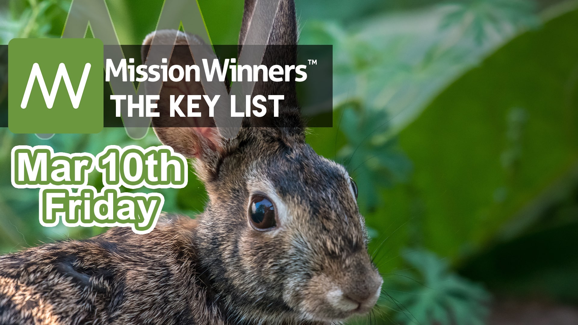 Key List Friday Mar 10 2023 - Mission Winners