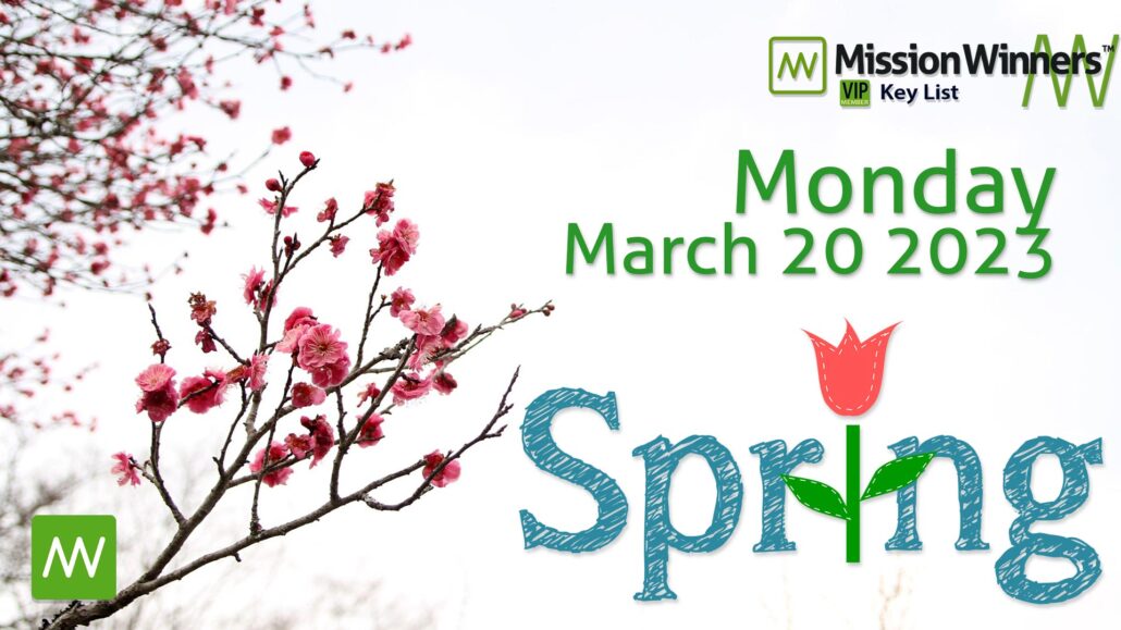 Key List Monday Mar 20 2023 - Mission Winners