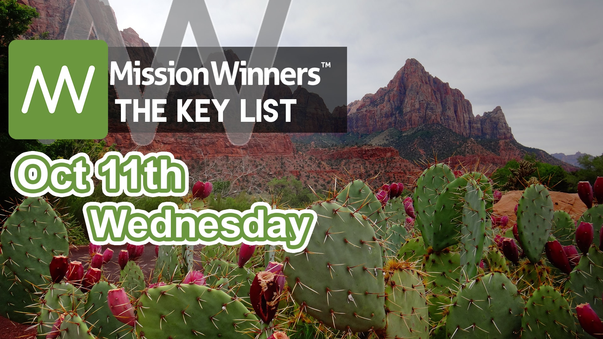Key List™ Wednesday Oct 11 2023 - Mission Winners