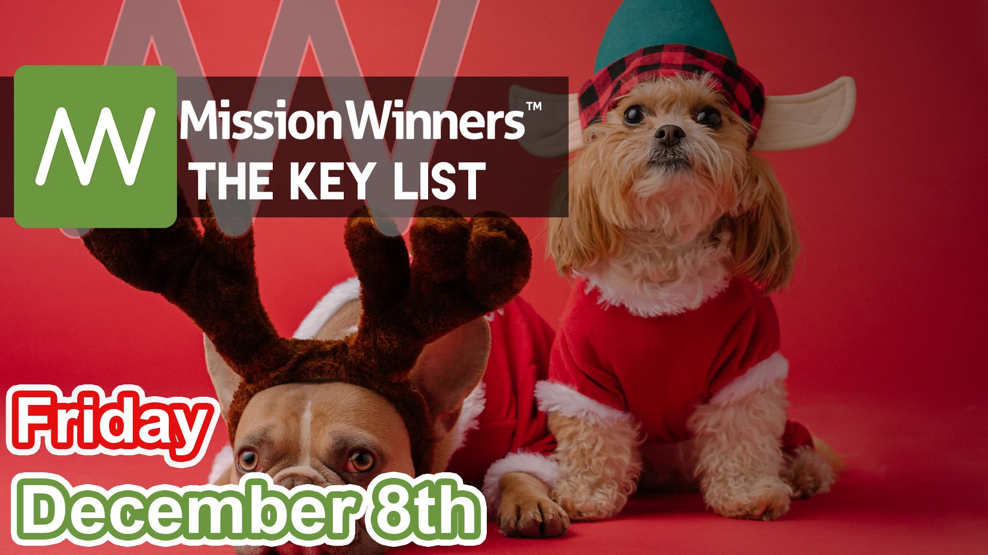 Key List™ Friday Dec 08 2023 - Mission Winners