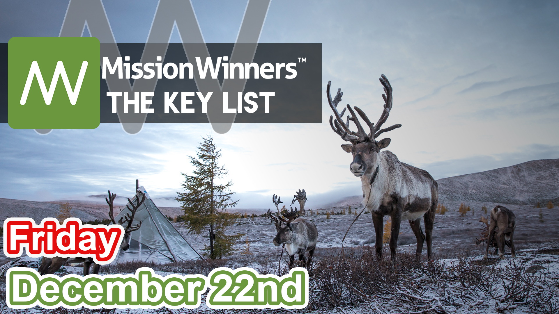 Key List™ Friday Dec 22 2023 - Mission Winners
