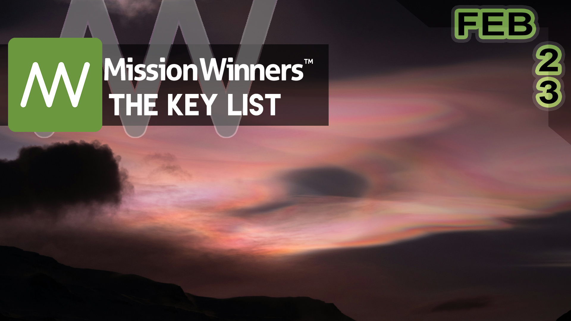 Key List™ Friday Feb 23 2024 - Mission Winners