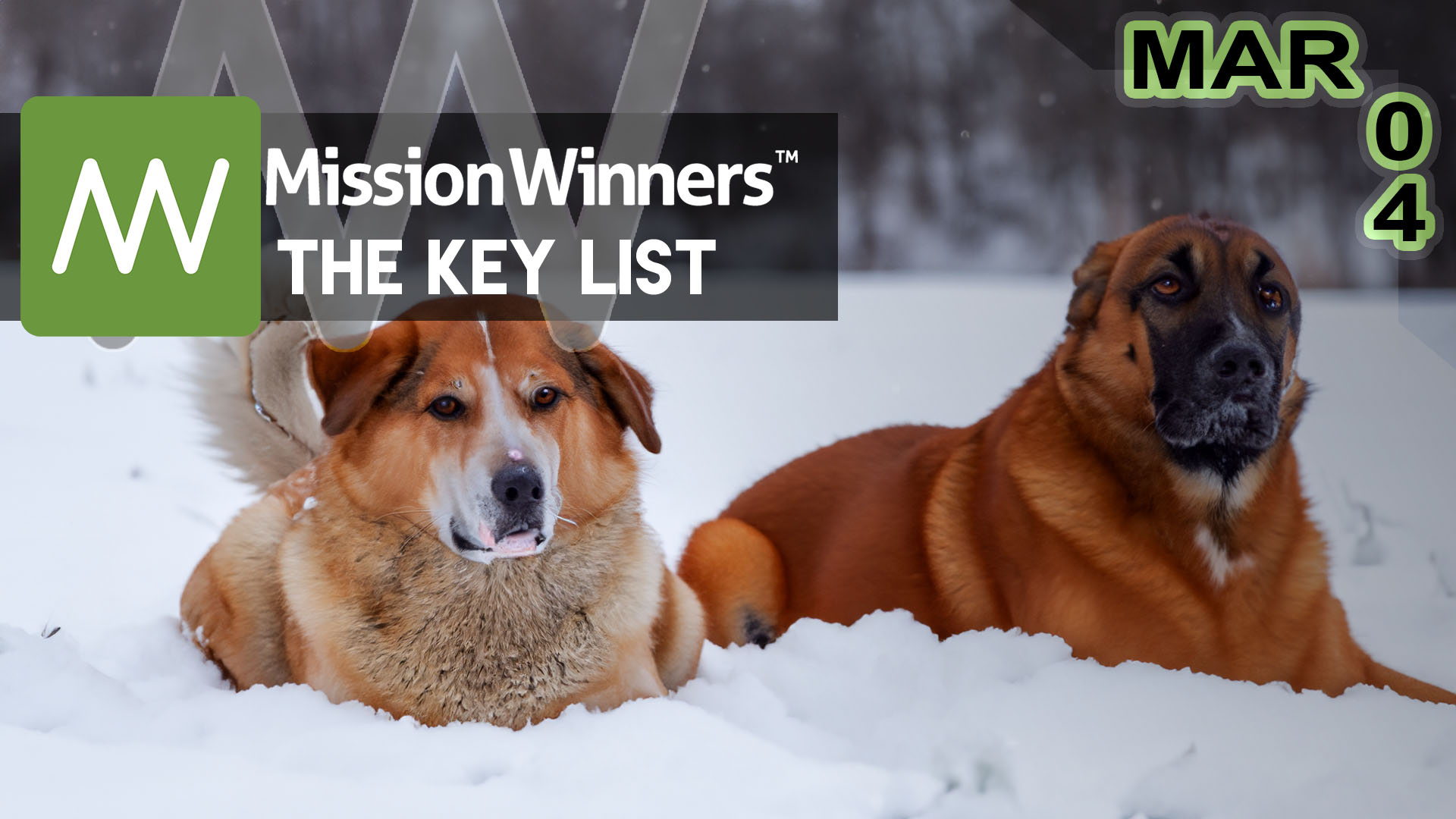 Key List™ Monday Mar 04 2024 - Mission Winners