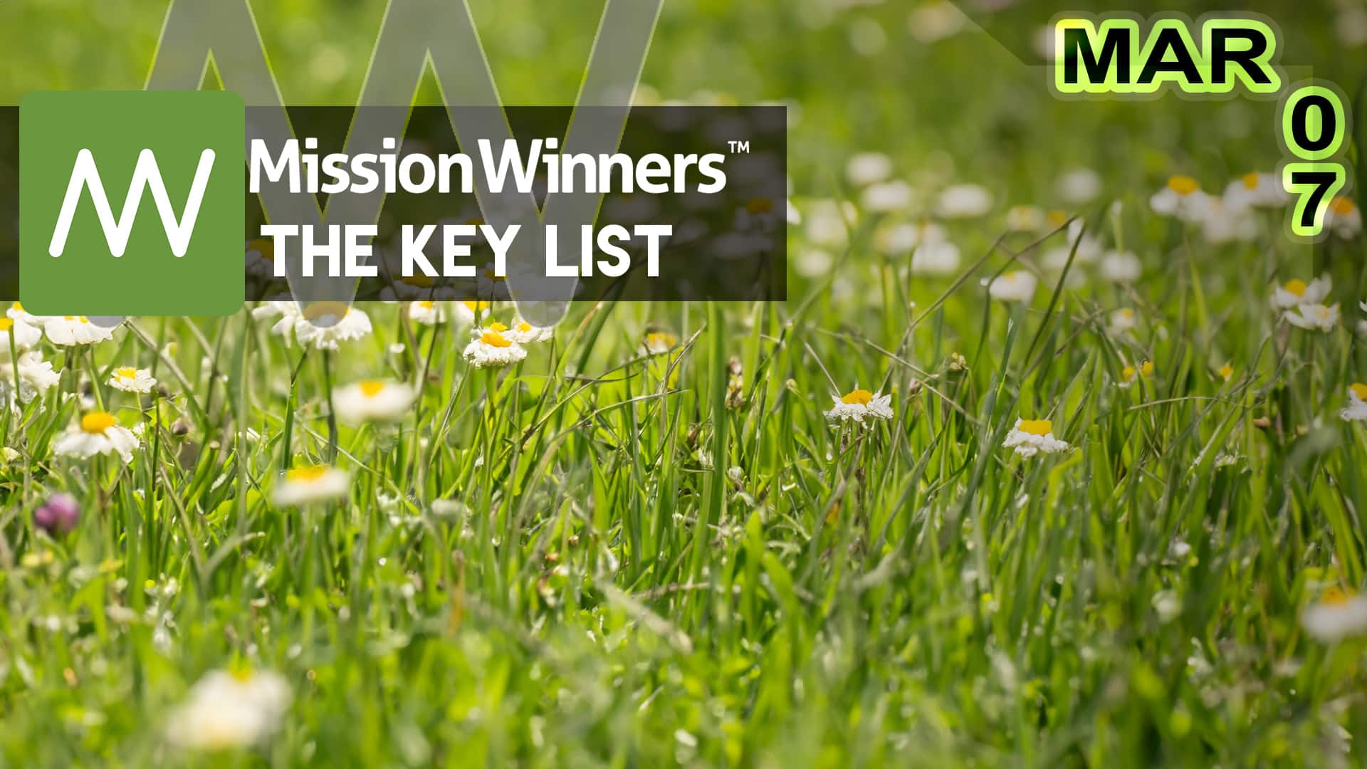 Key List™ Thursday Mar 07 2024 - Mission Winners
