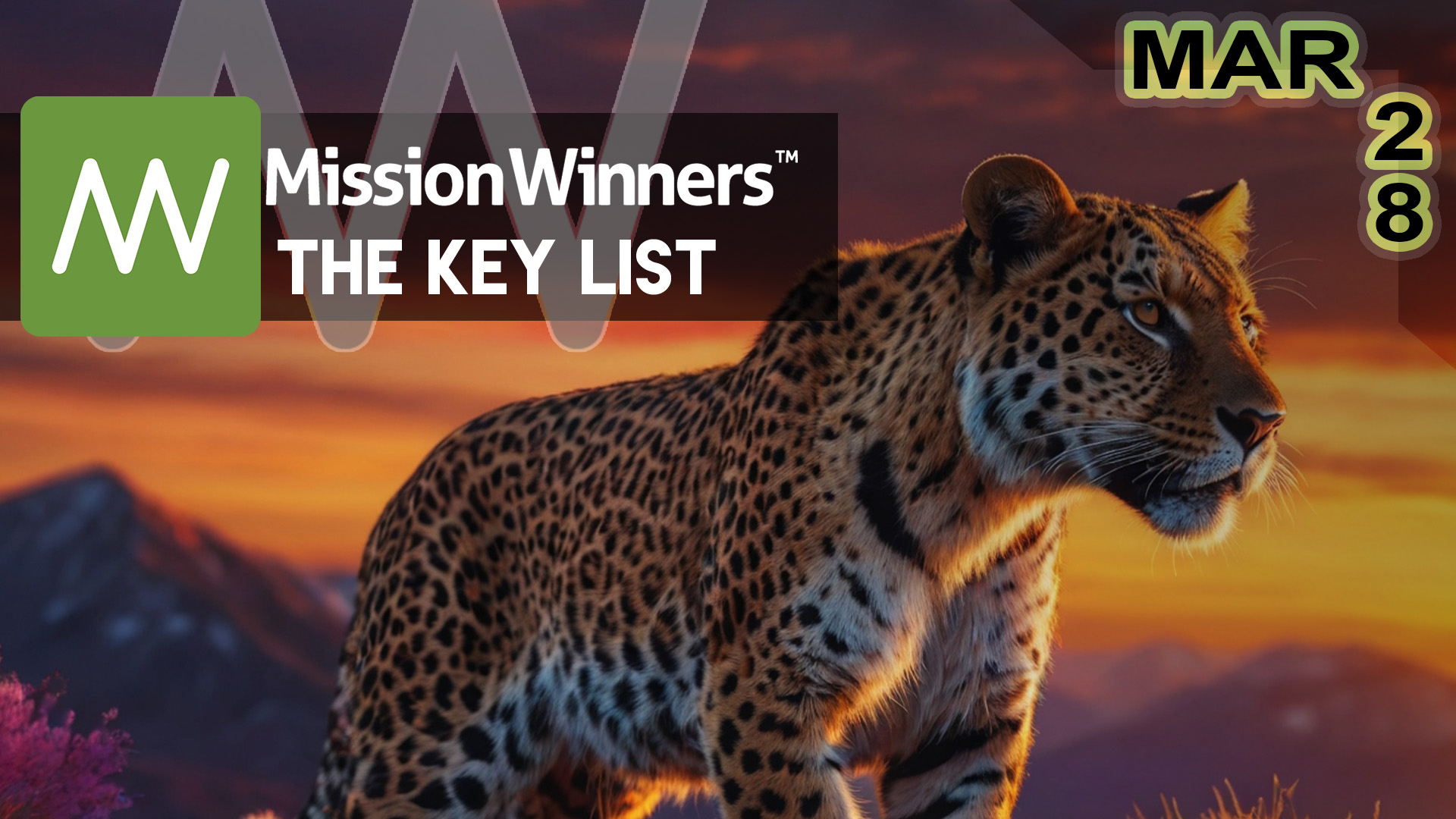 Key List™ Thursday Mar 28 2024 - Mission Winners