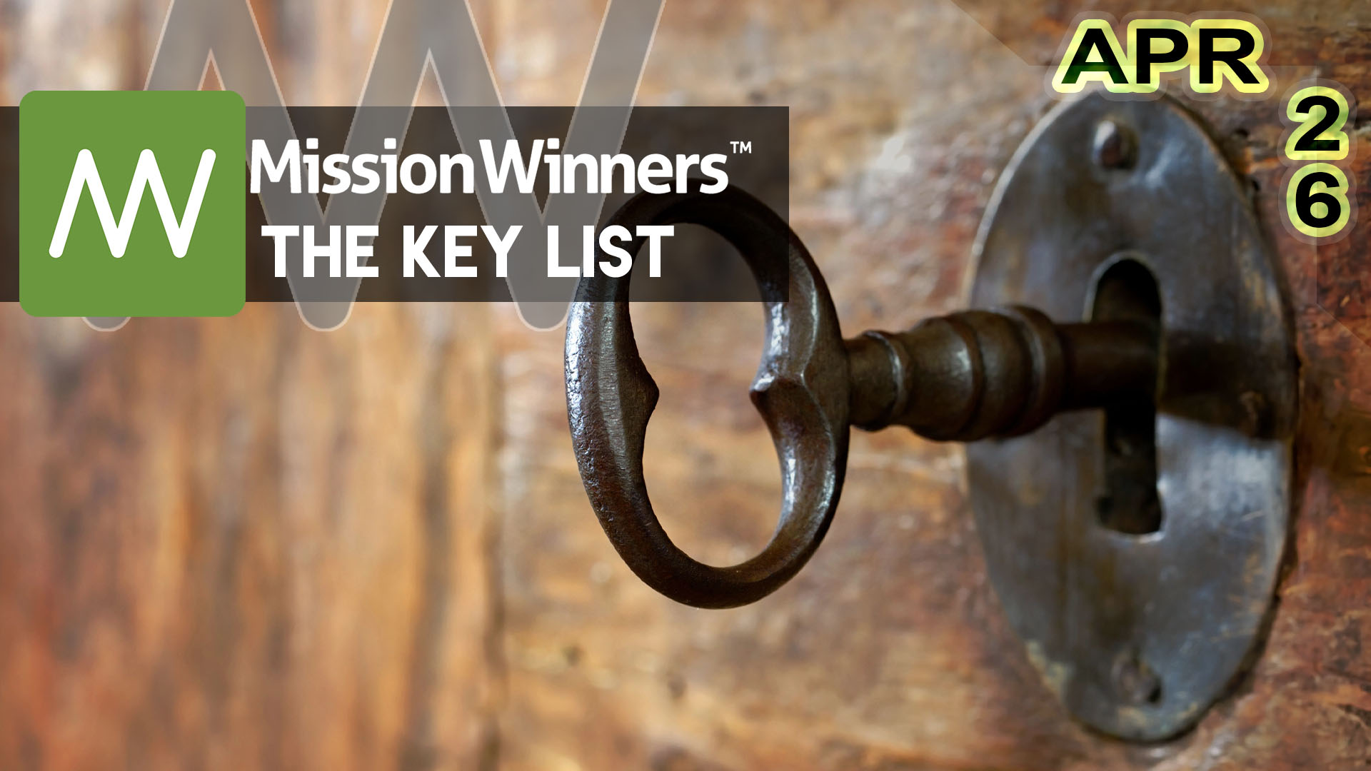 Key List™ Friday Apr 26 2024 - Mission Winners
