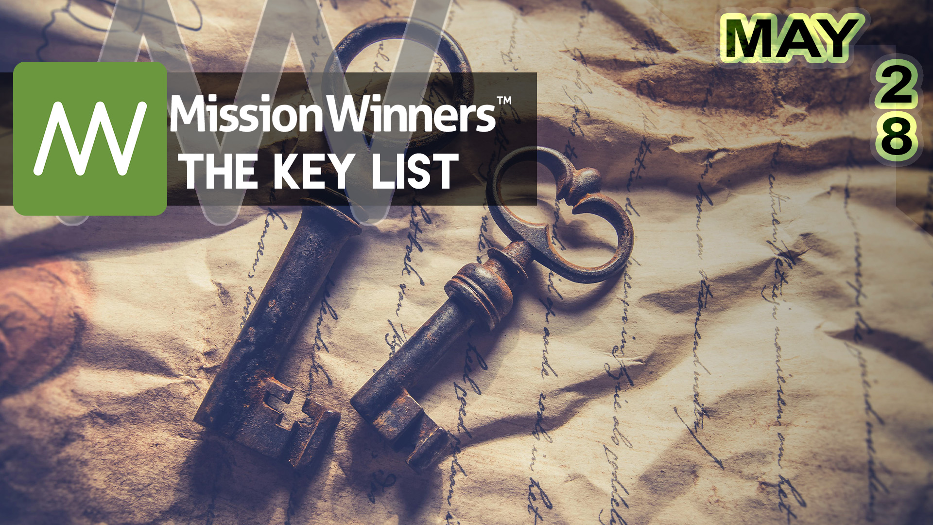 Key List™ Tuesday May 28 2024 - Mission Winners