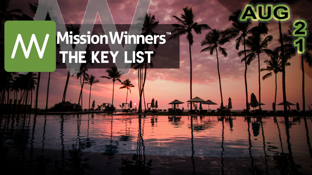 Key List™ Wednesday Aug 21 2024 - Mission Winners