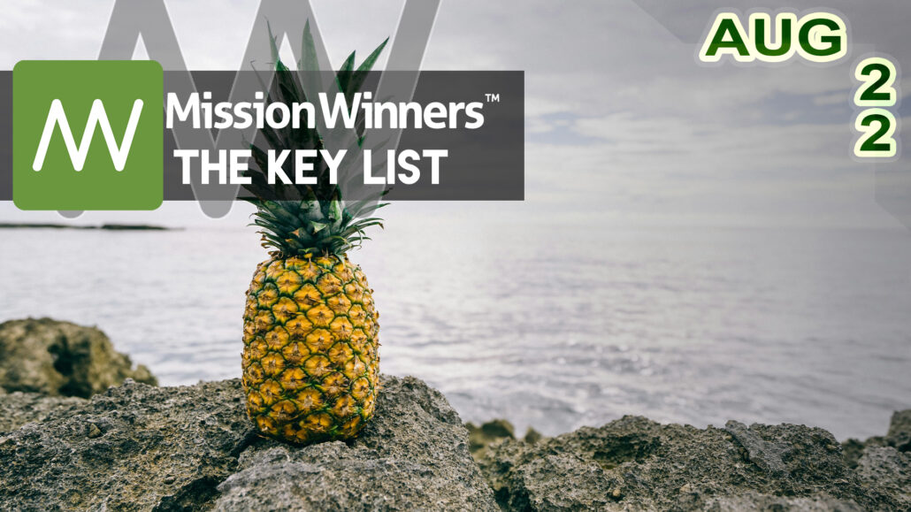 Key List™ Thursday Aug 22 2024 - Mission Winners