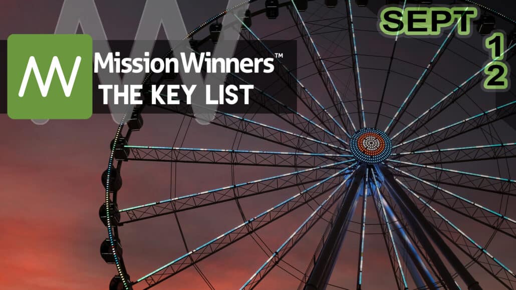 Key List™ Thursday Sep 12 2024 - Mission Winners
