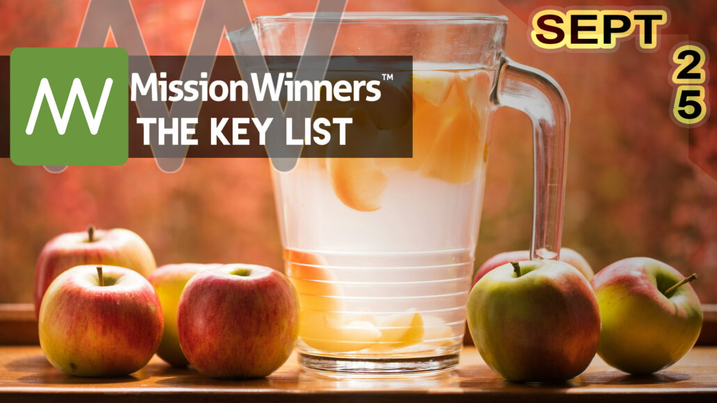 Key List™ Wednesday Sep 25 2024 - Mission Winners