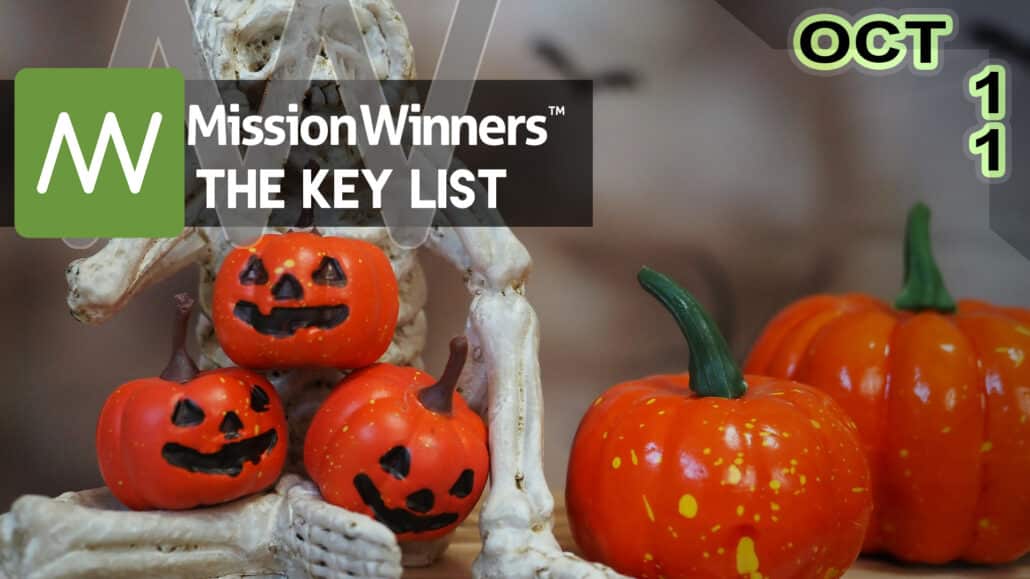Key List™ Friday Oct 11 2024 - Mission Winners