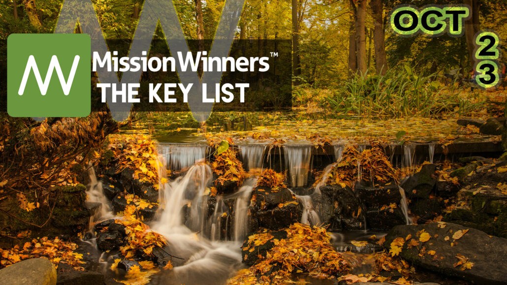 Key List™ Wednesday Oct 23 2024 - Mission Winners