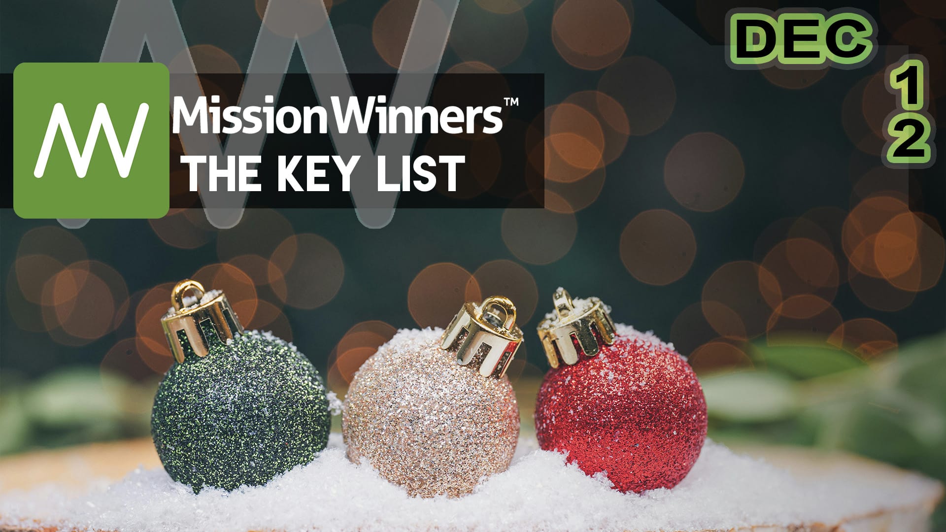 Key List™ Thursday Dec 12 2024 - Mission Winners