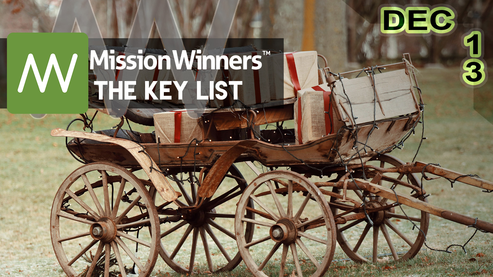 Key List™ Friday Dec 13 2024 - Mission Winners