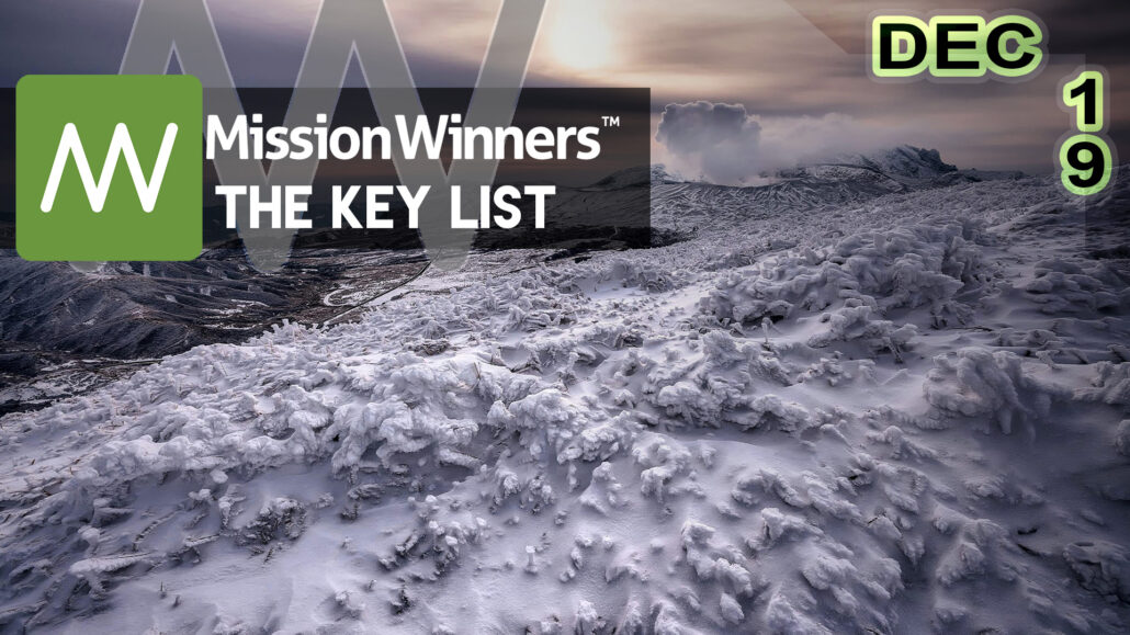 Key List™ Thursday Dec 19 2024 - Mission Winners