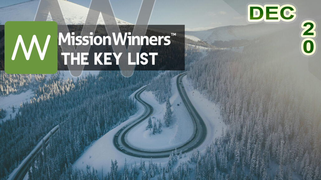 Key List™ Friday Dec 20 2024 - Mission Winners