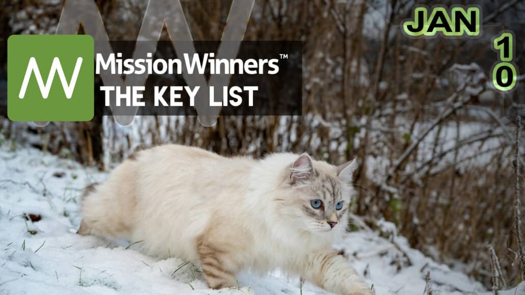 Key List™ Friday Jan 10 2025 - Mission Winners