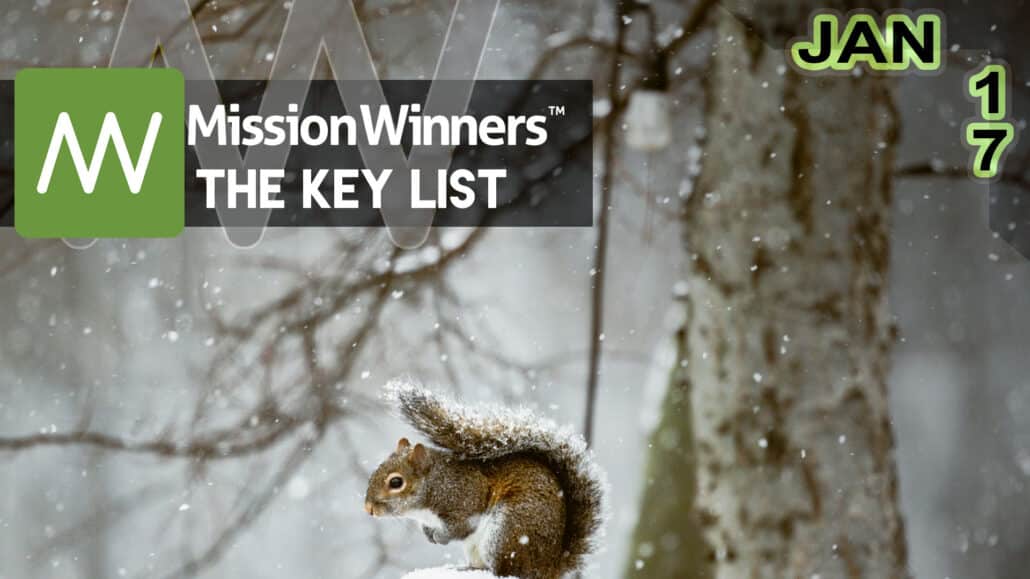 Key List邃 Friday Jan 17 2025 Mission Winners