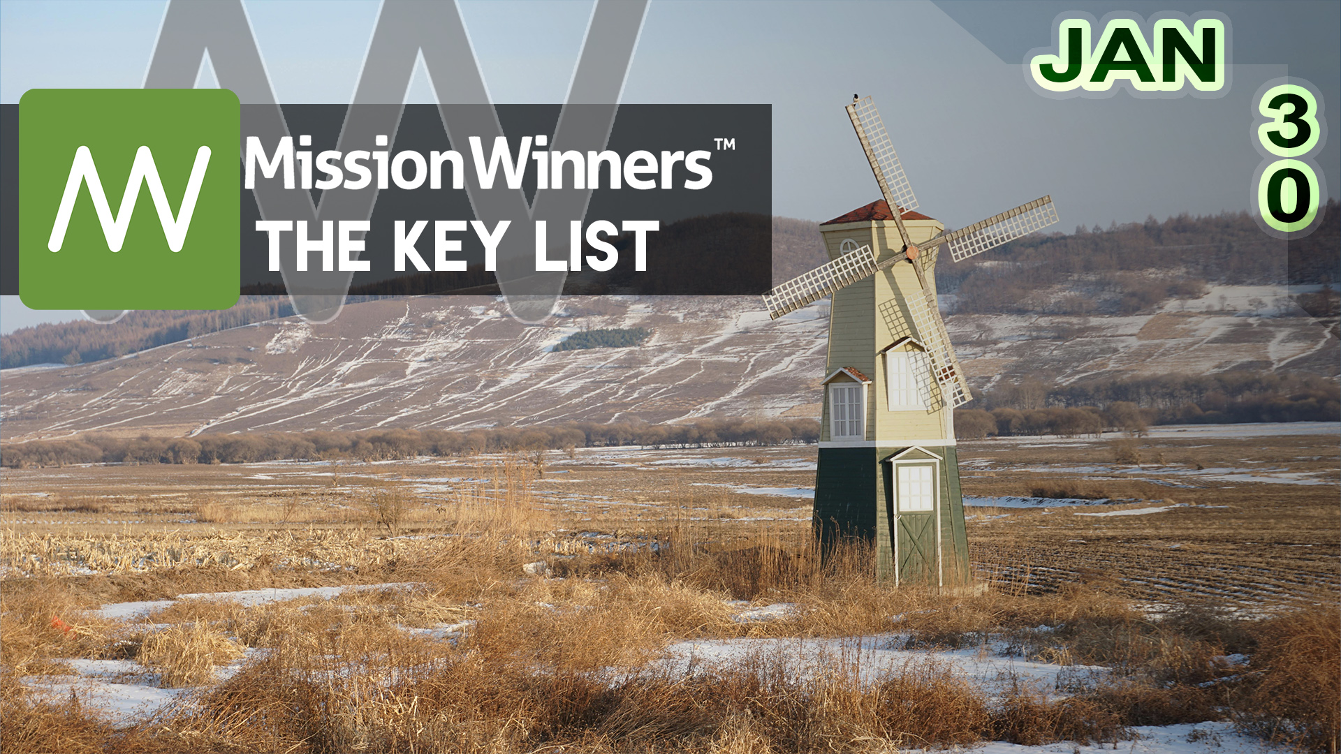 Key List™ Thursday Jan 30 2025 - Mission Winners