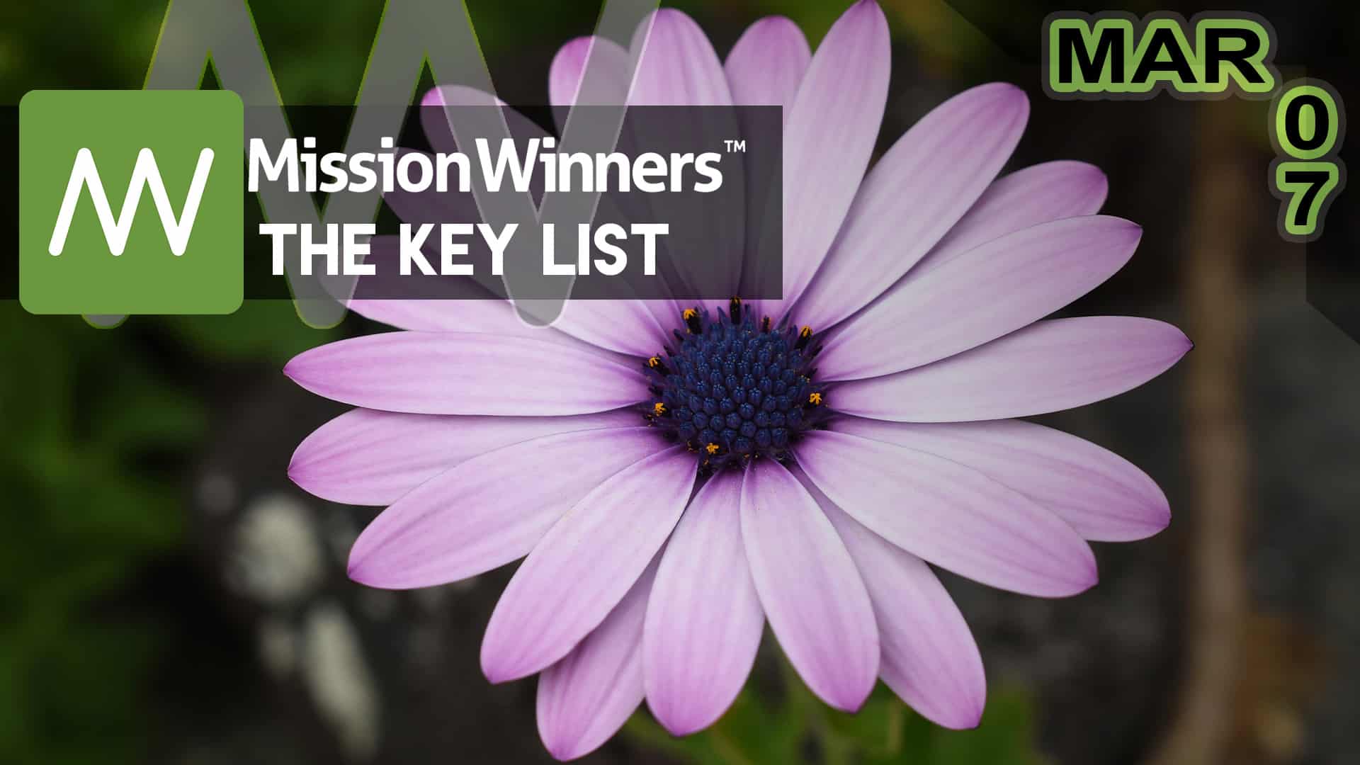 Key List™ Friday Mar 07 2025 - Mission Winners