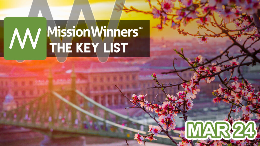 Key List™ Monday Mar 24 2025 - Mission Winners