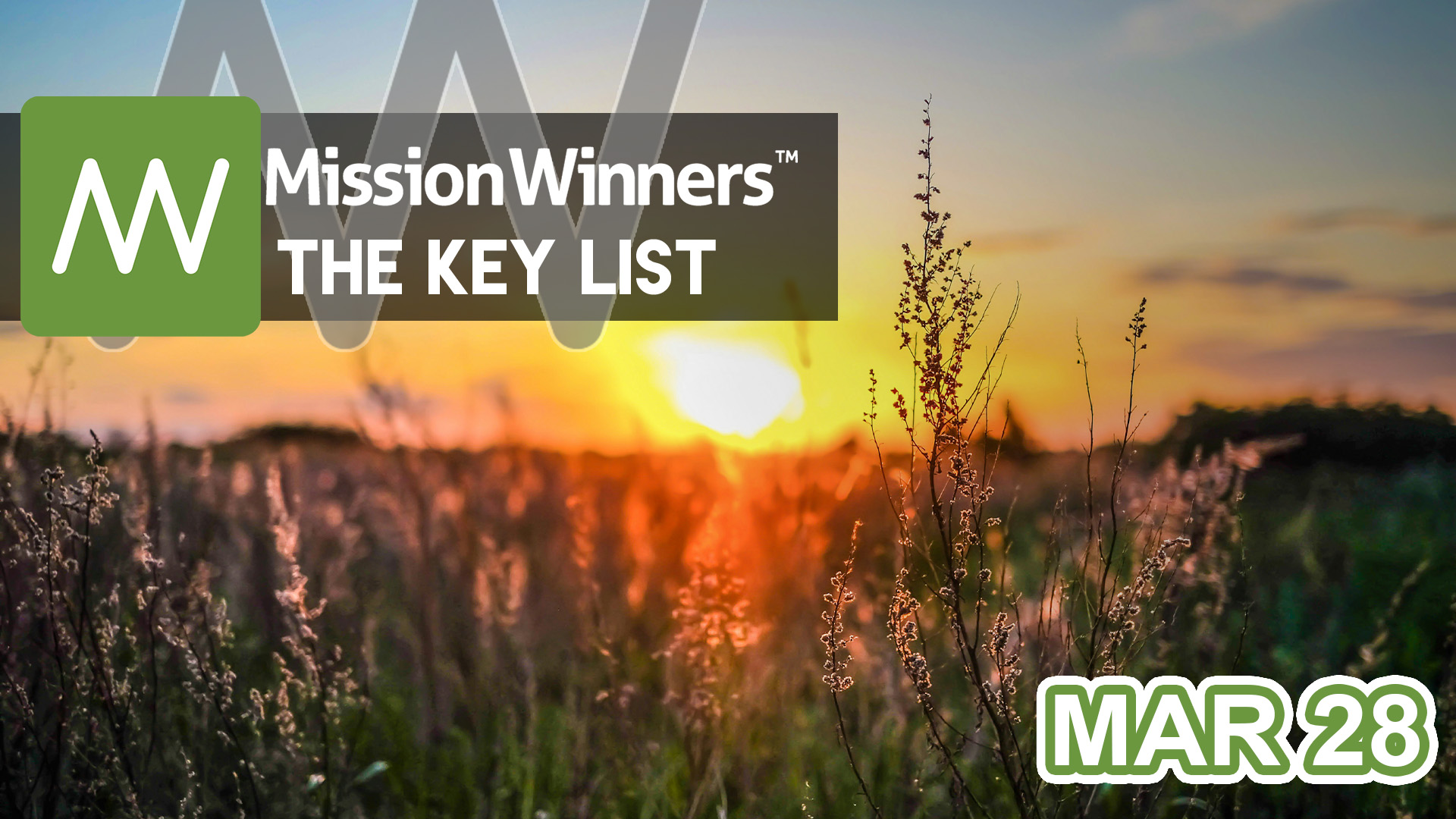 Key List™ Friday Mar 28 2025 - Mission Winners