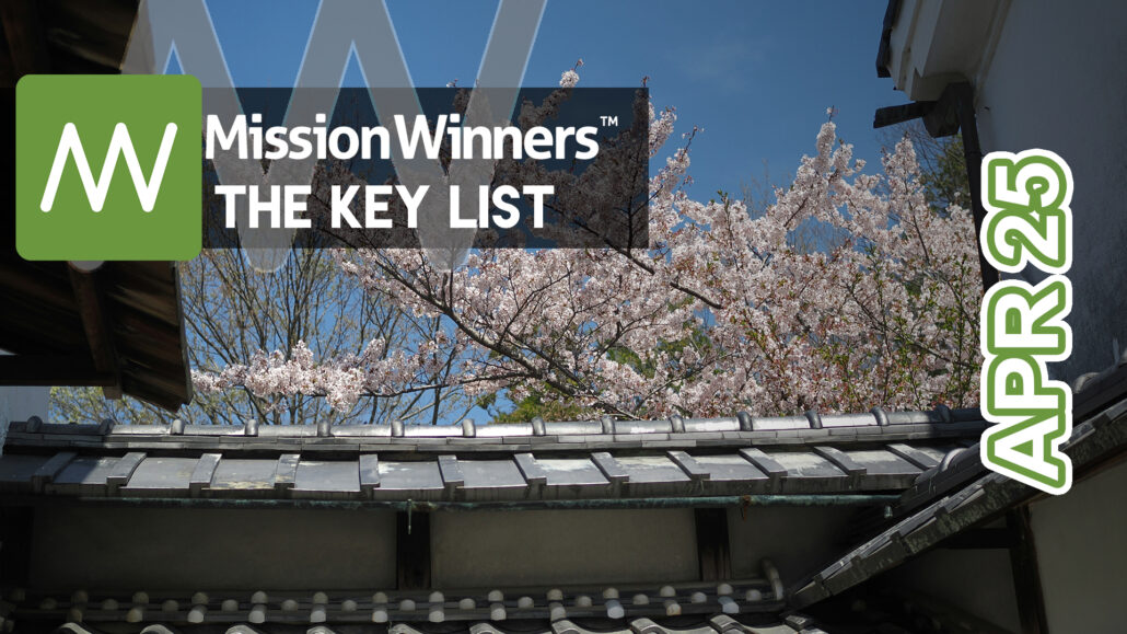 Key List™ Friday Apr 25 2025 - Mission Winners