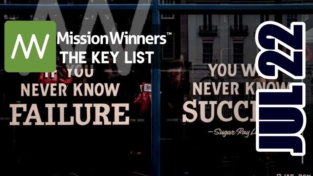 Key List™ Tuesday Jul 22 2025 - Mission Winners