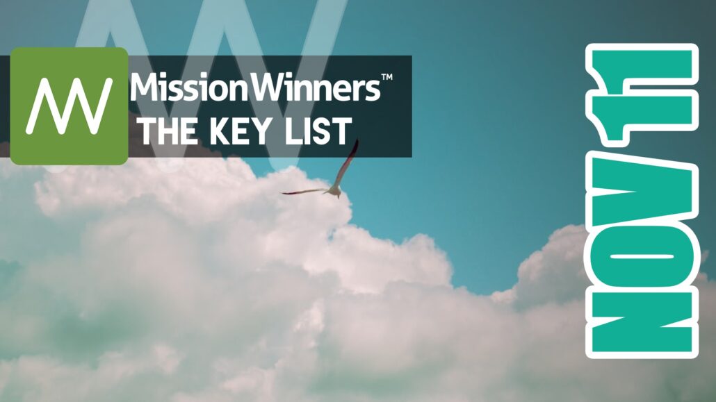 Key List™ Tuesday Nov 11 2025 - Mission Winners