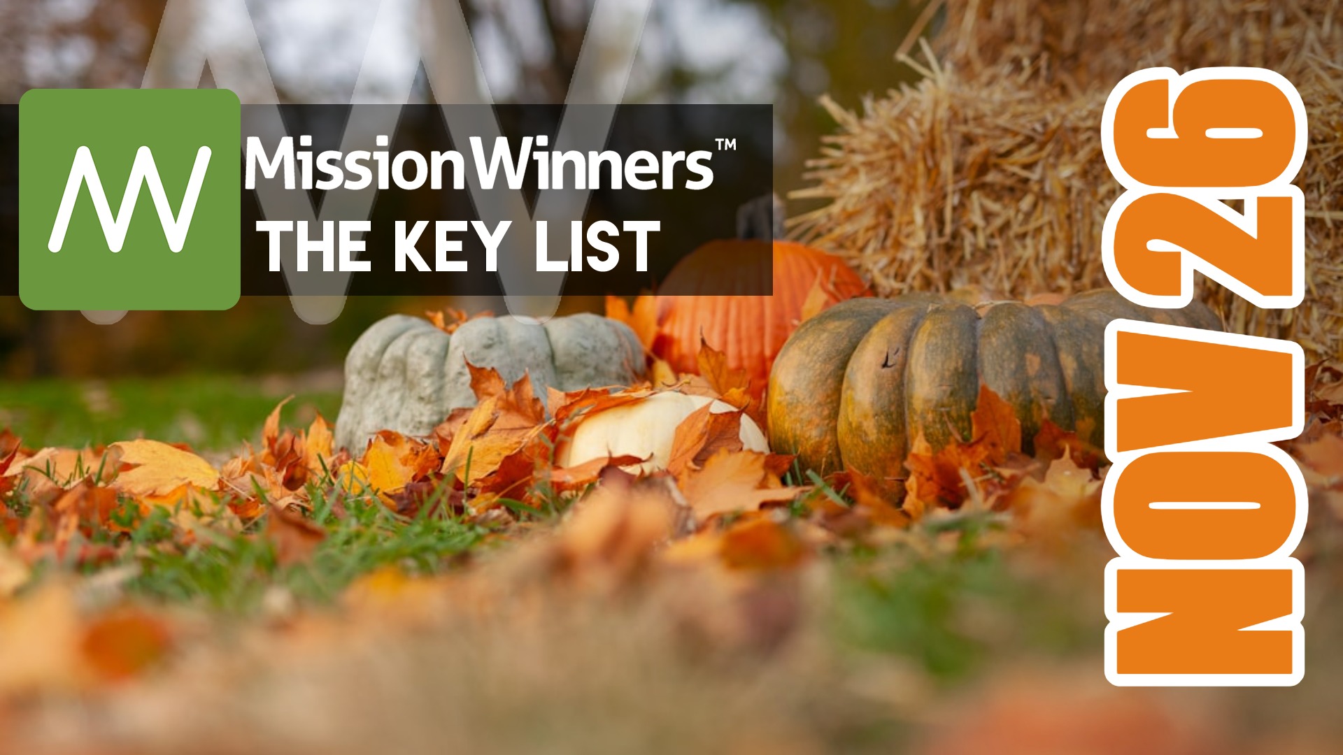 Key List™ Wednesday Nov 26 2025 - Mission Winners