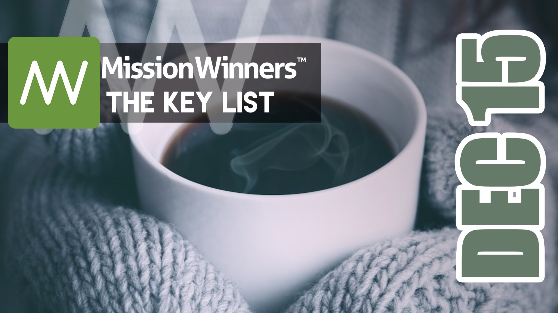 Key List™ Monday Dec 15 2025 - Mission Winners